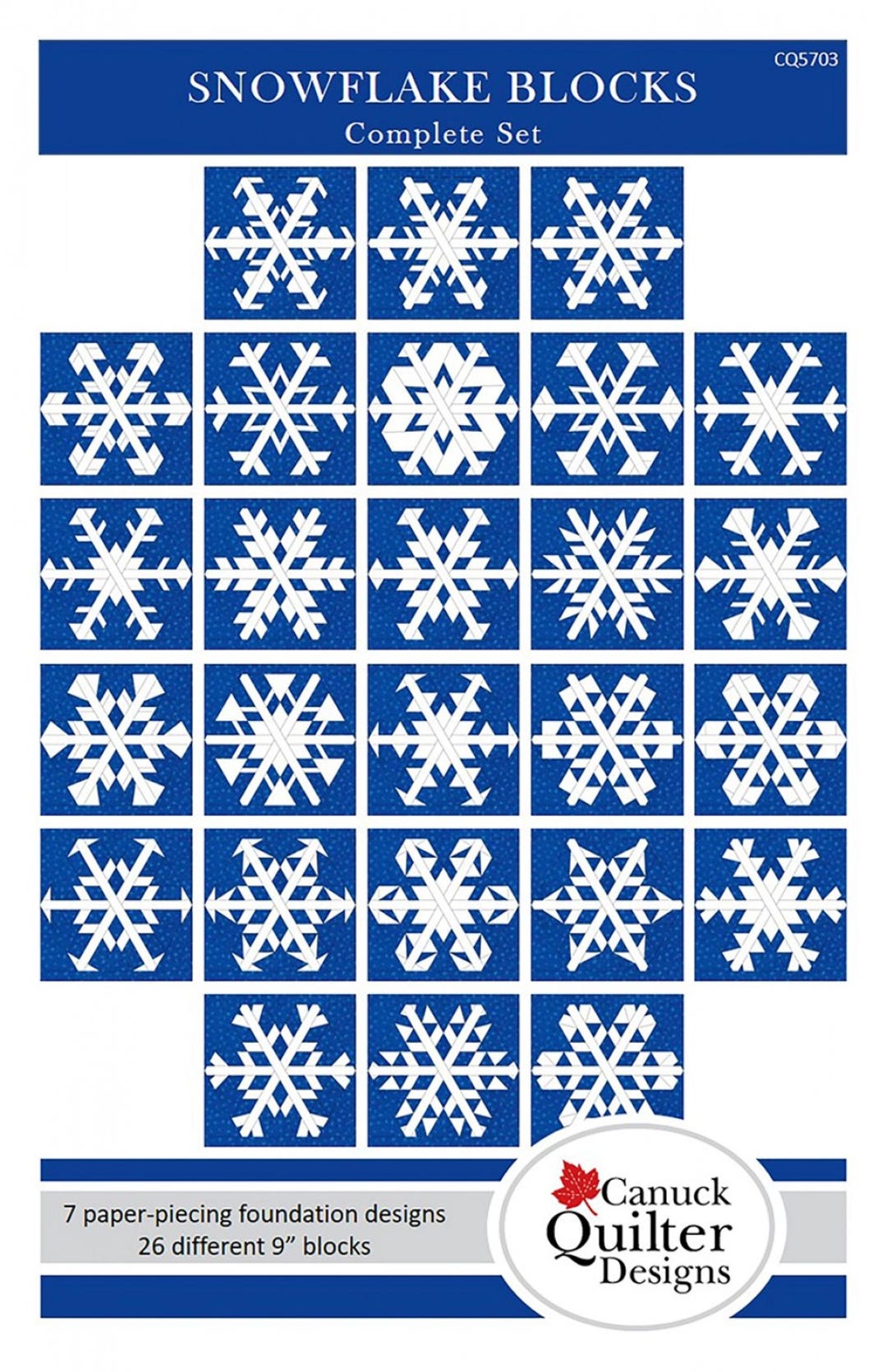 Snowflake Blocks - Complete Set*foundation Paper-pieced 9" Snowflake ...