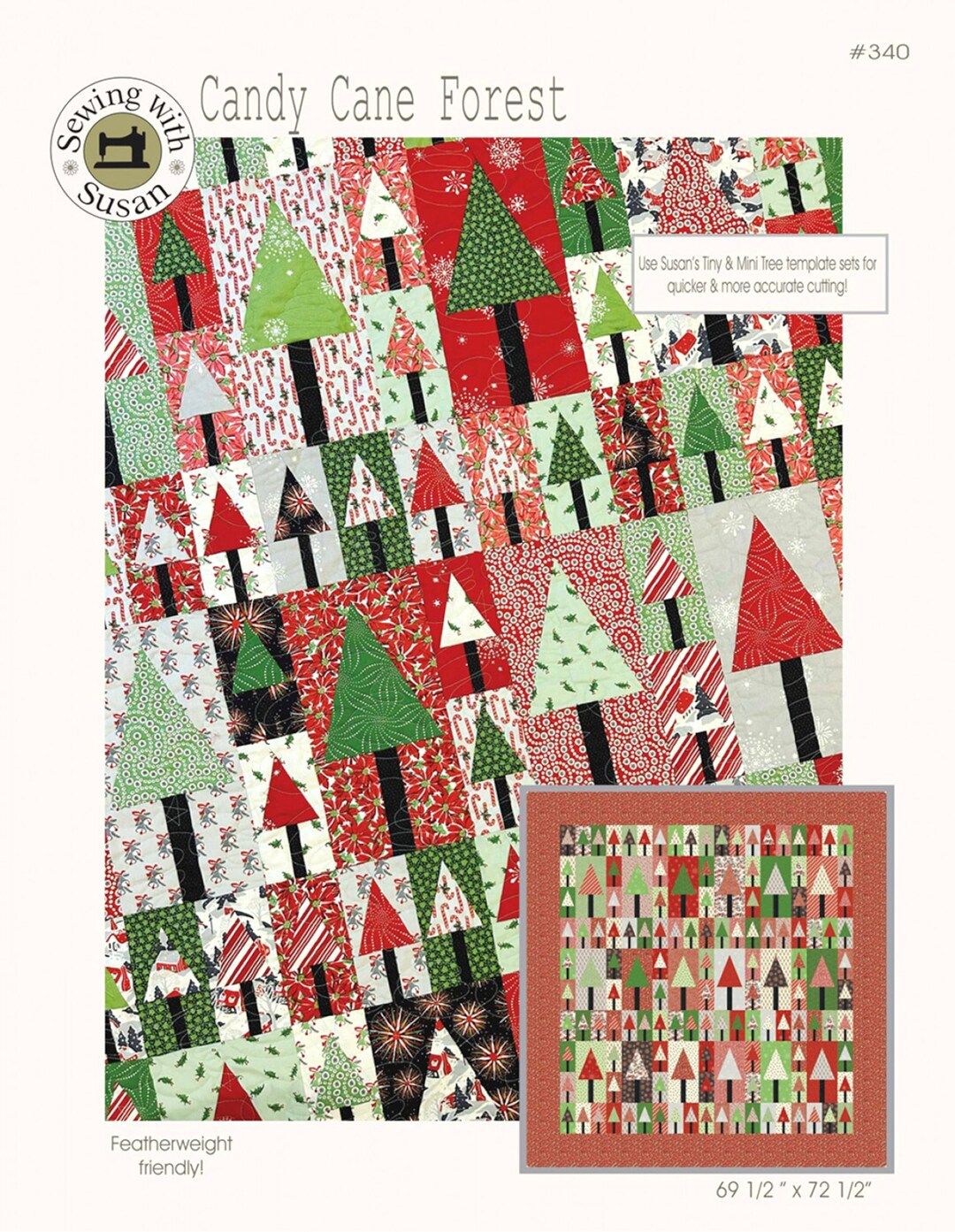 Candy Cane Forest * Fat Quarter Friendly Quilt Pattern * By: Susan R ...