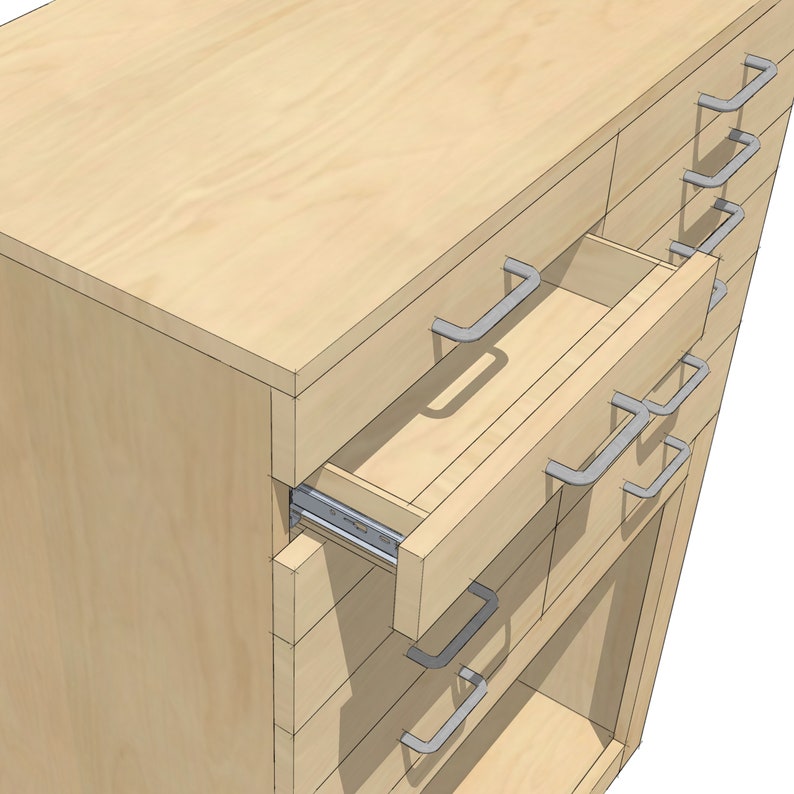 Rolling Tool Cabinet Woodworking Plan | Etsy