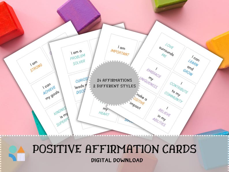 Printable Affirmation Cards for Kids | Growth Mindset & Confidence ...