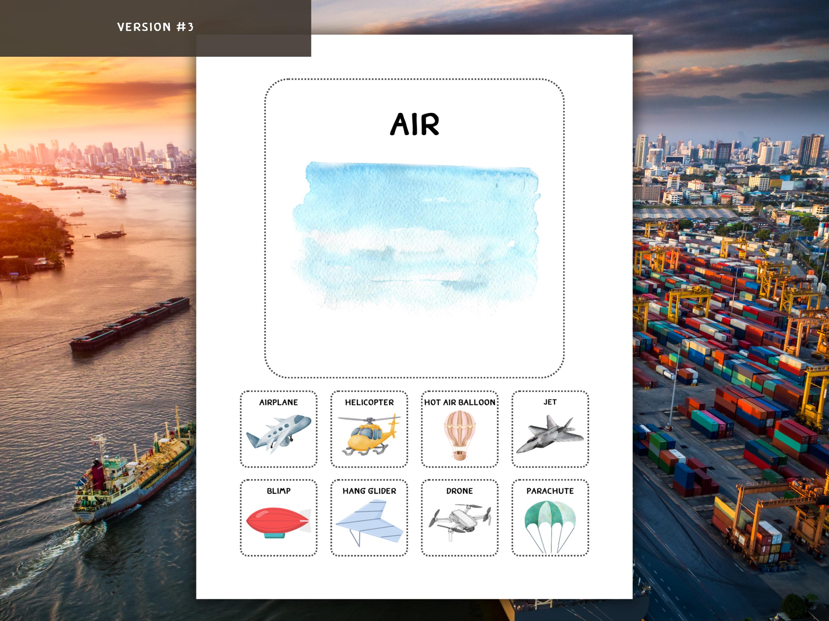 Transportation Matching Game for Toddlers | Printable Vehicle Sorting ...