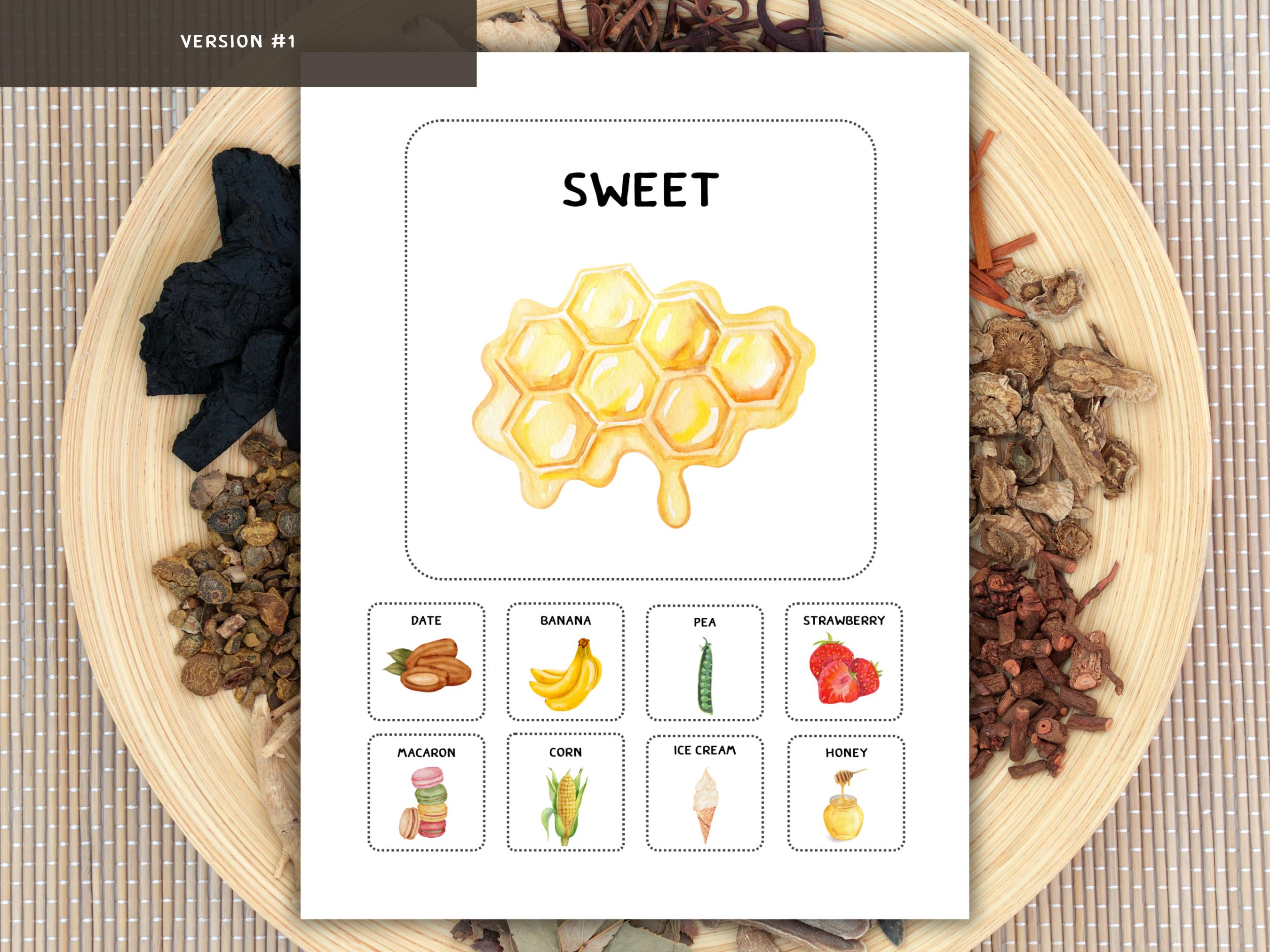 Sensory Taste Matching Game Printable: Food Flavor Sorting Cards ...
