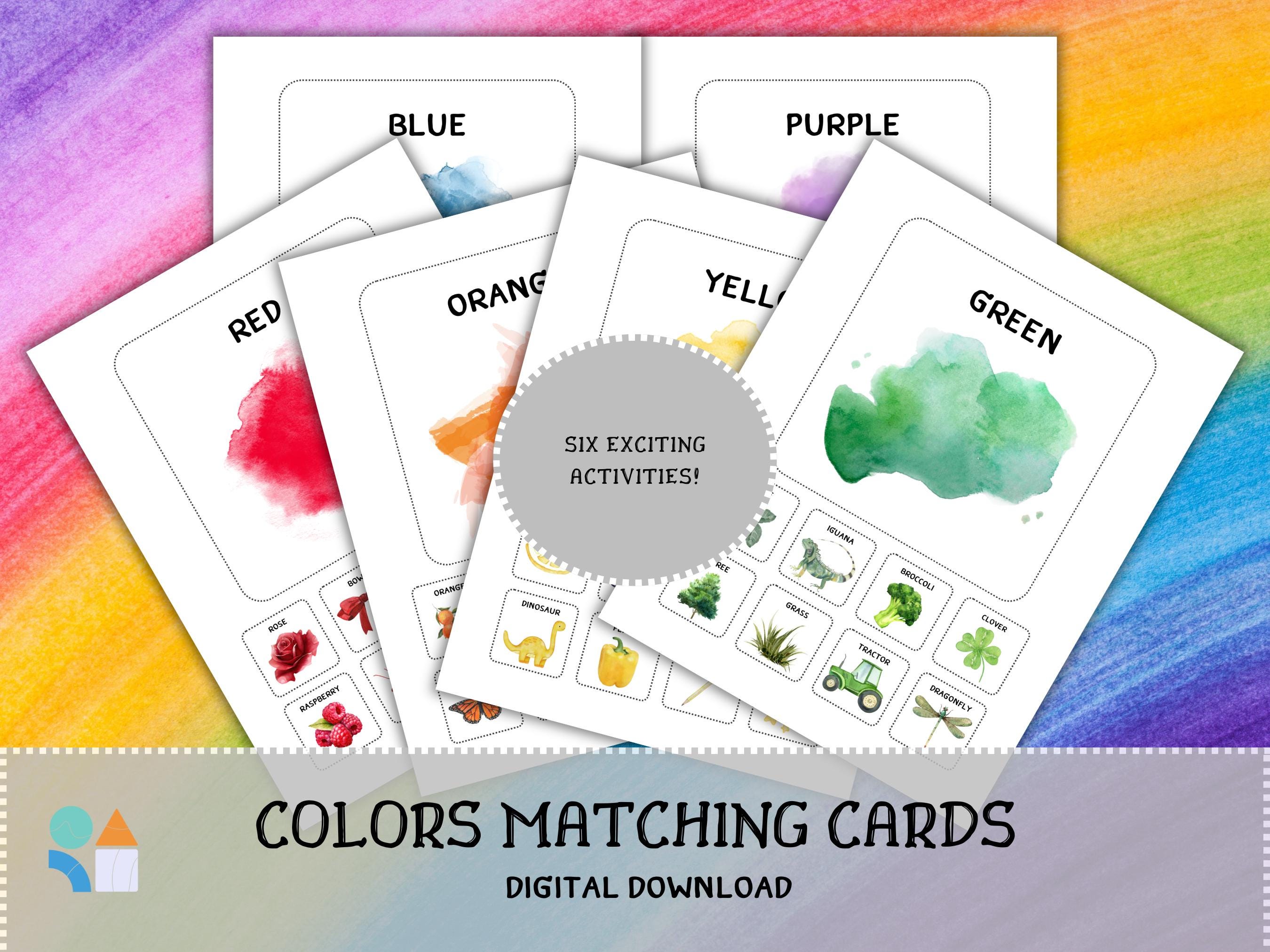Color Matching Cards | Printable for Toddlers & Preschoolers | Early ...