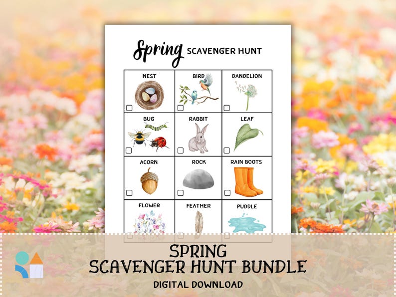Spring Scavenger Hunt Printable | Fun Outdoor Activity for Kids ...