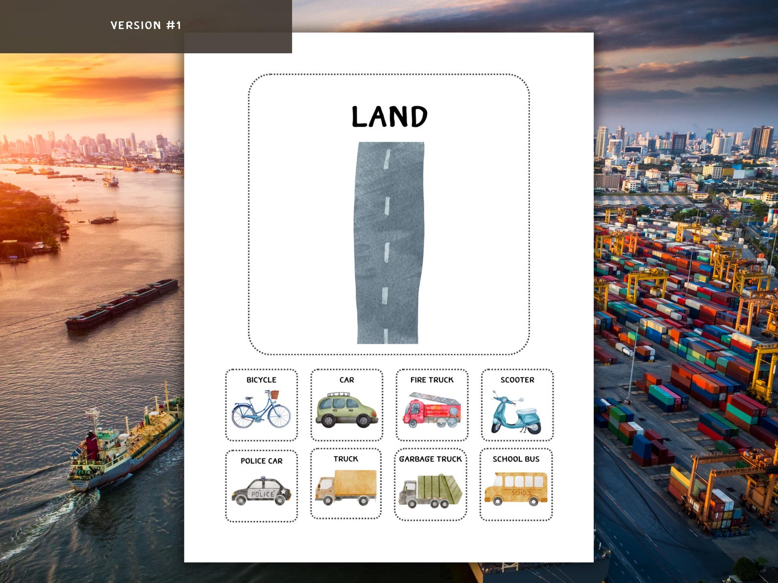 Transportation Matching Game for Toddlers | Printable Vehicle Sorting ...