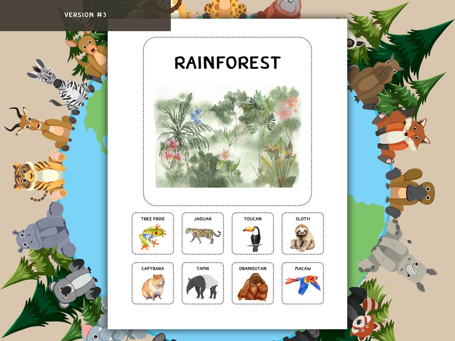 Montessori Animal Habitat Matching Game Printable: Preschool Science ...