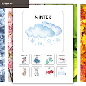 Four Seasons Matching Cards | Printable Sorting Game for Kids ...
