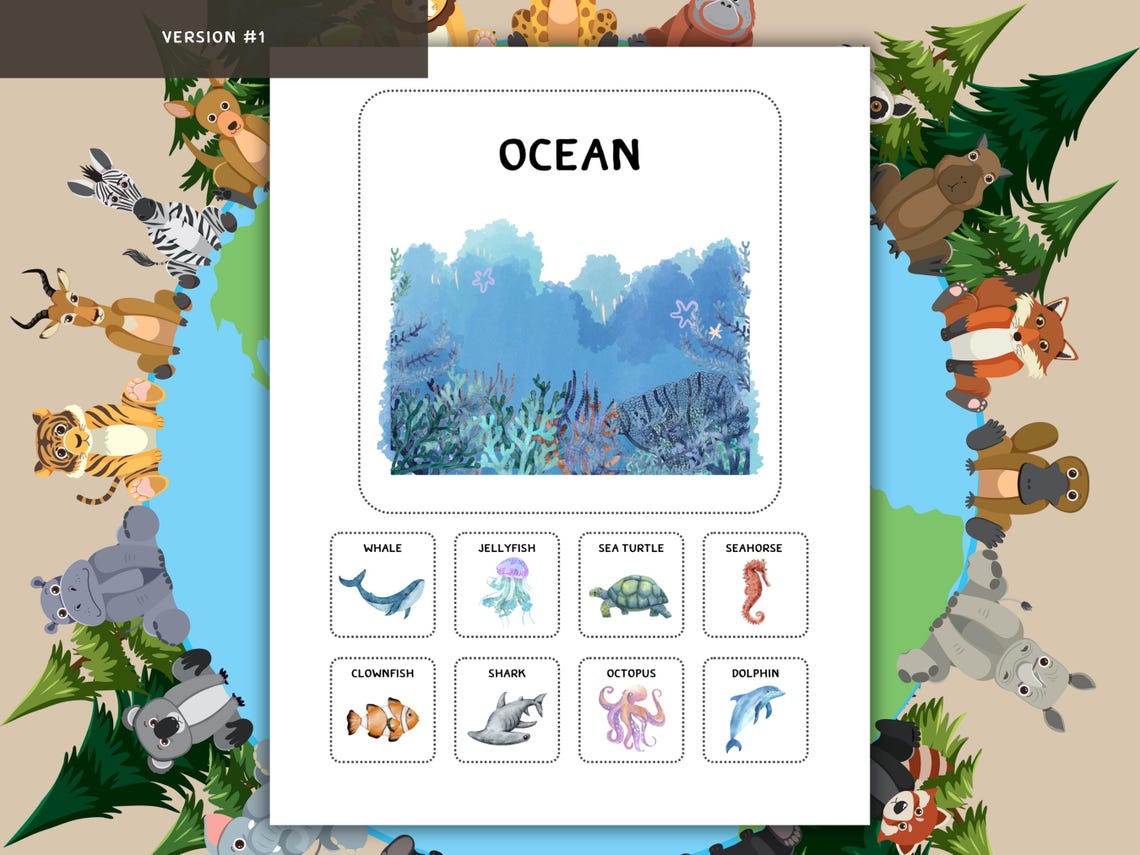 Montessori Animal Habitat Matching Game Printable: Preschool Science ...