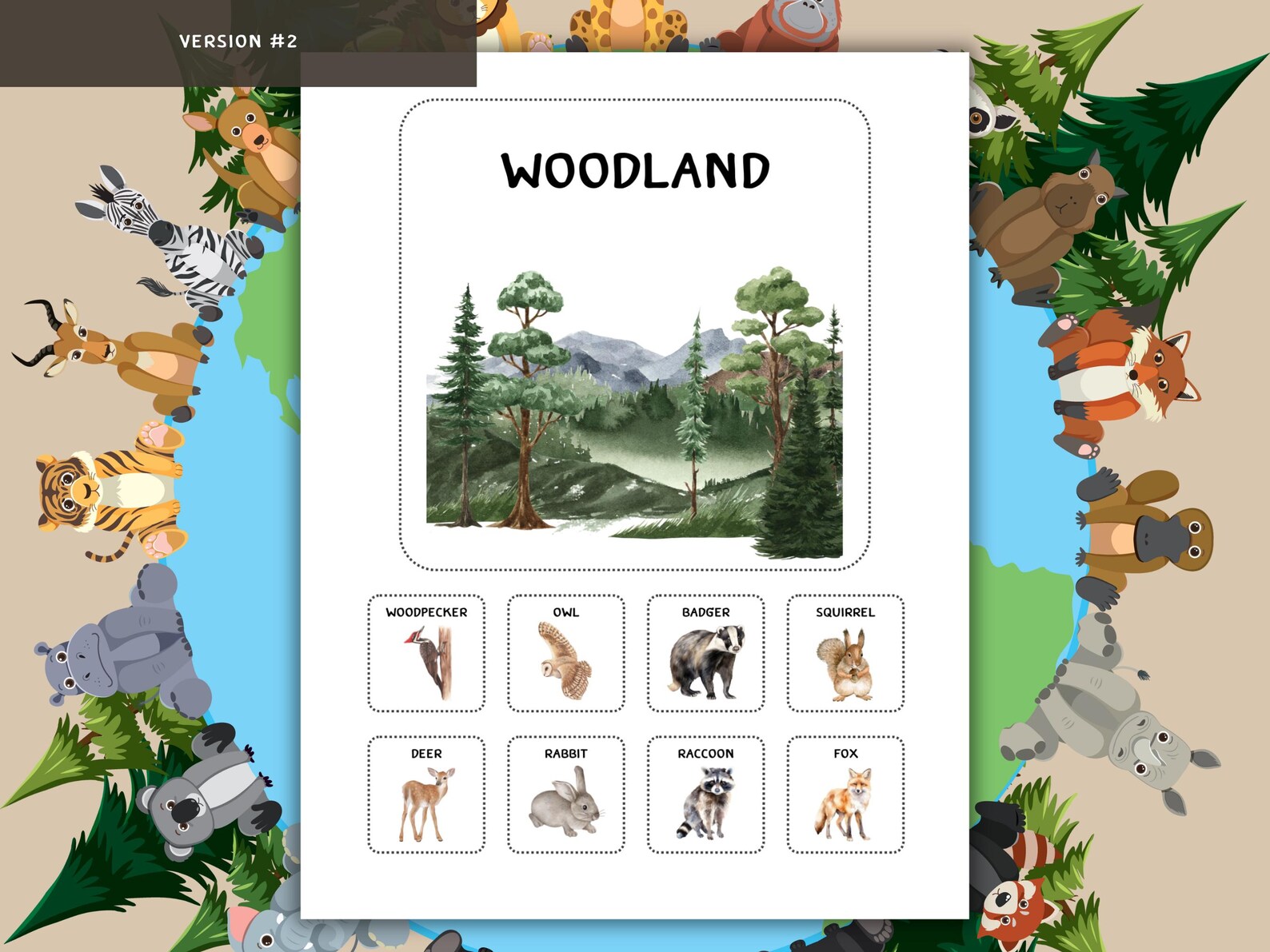 Montessori Animal Habitat Matching Game Printable: Preschool Science ...