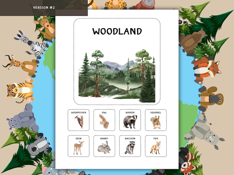 Montessori Animal Habitat Matching Game Printable: Preschool Science ...
