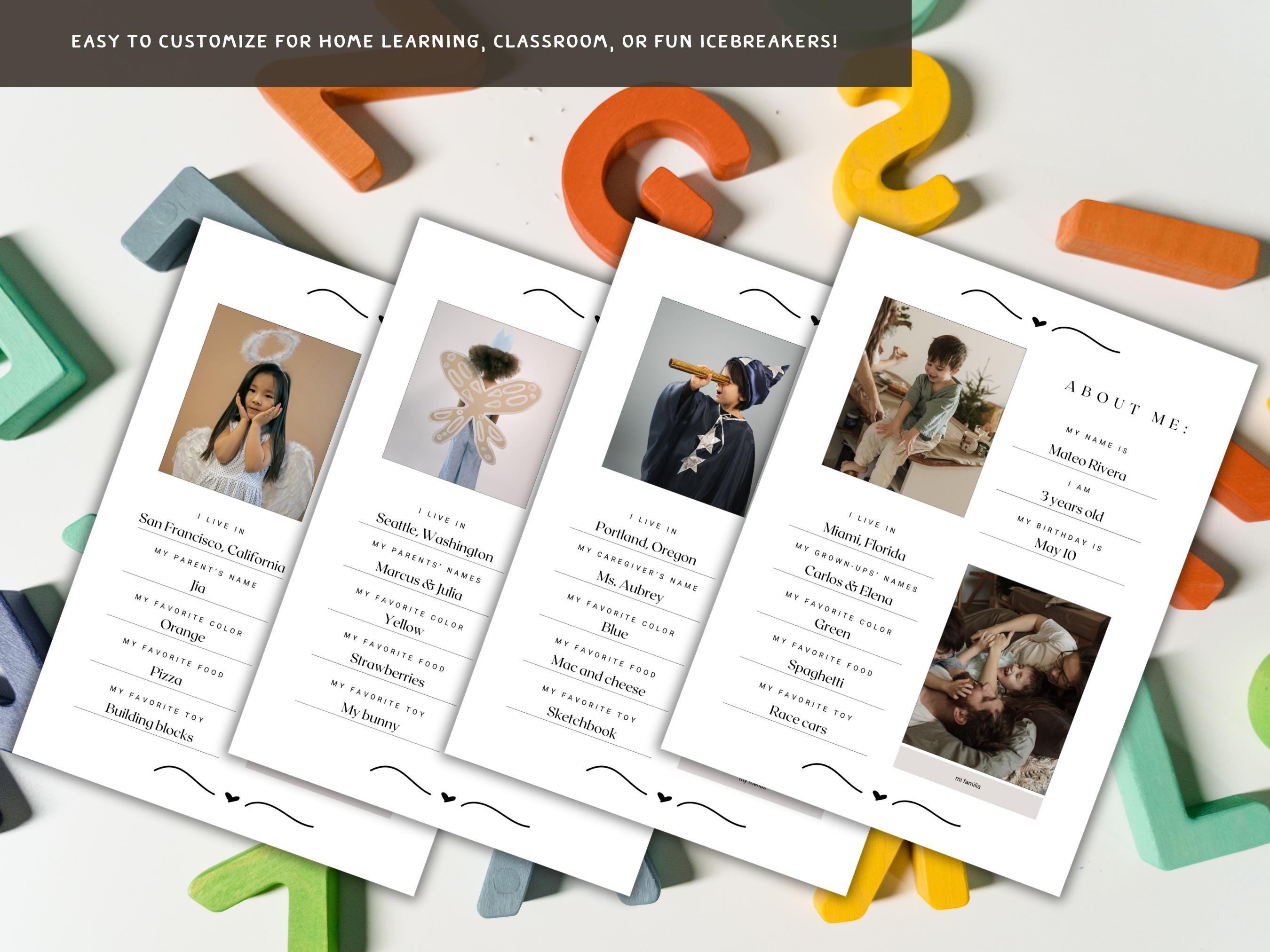 All About Me Worksheet: Kids Name, Age & Birthday (PDF Printable) - Etsy