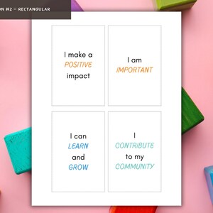 Printable Affirmation Cards for Kids | Growth Mindset & Confidence ...