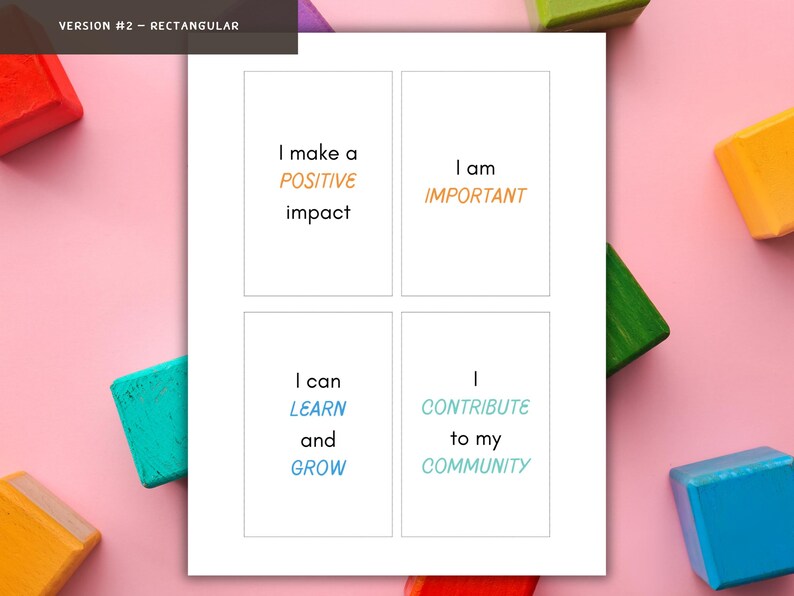 Printable Affirmation Cards for Kids | Growth Mindset & Confidence ...