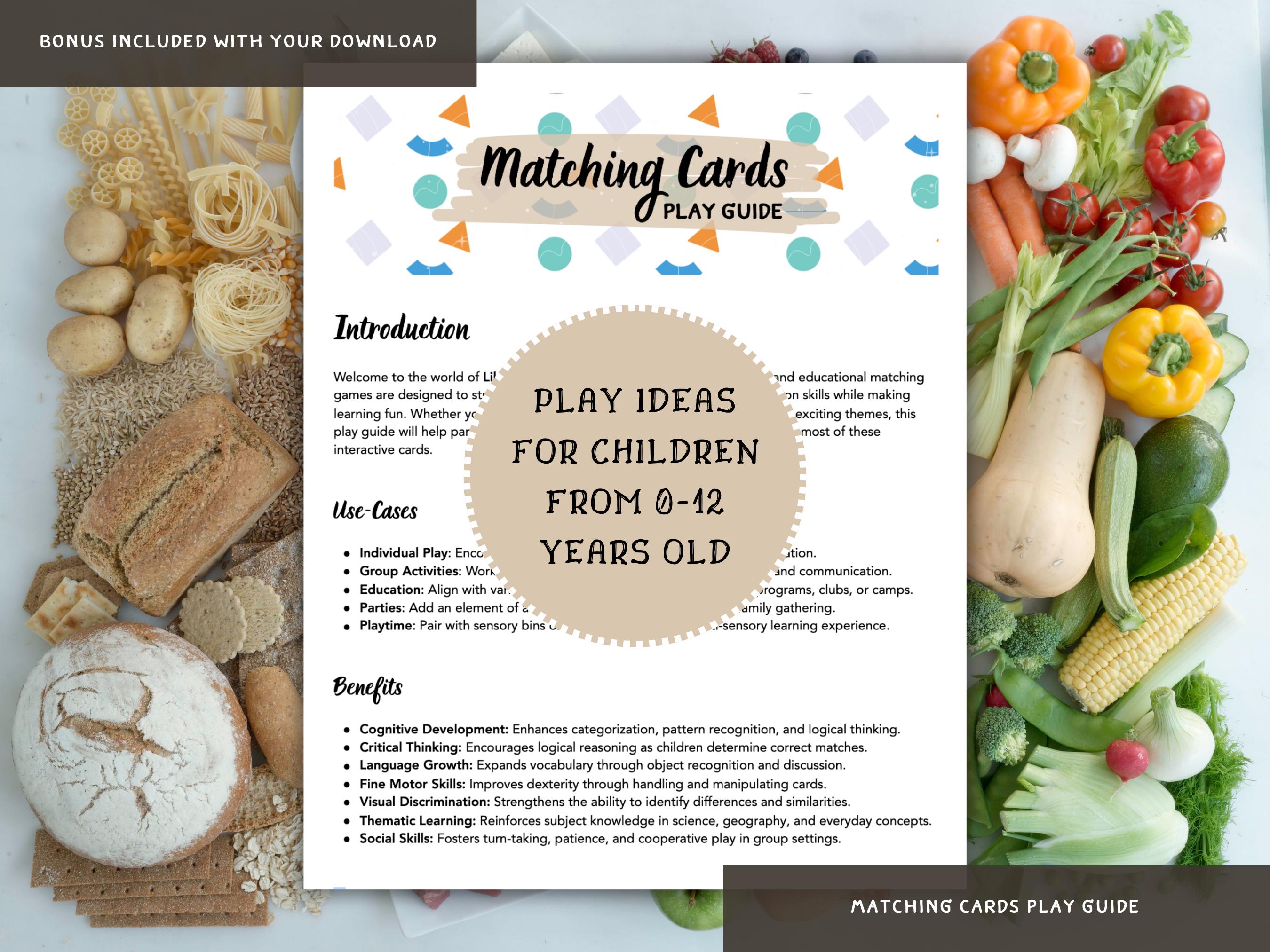 Food Group Matching Cards | Printable Sorting Activity for Toddlers ...