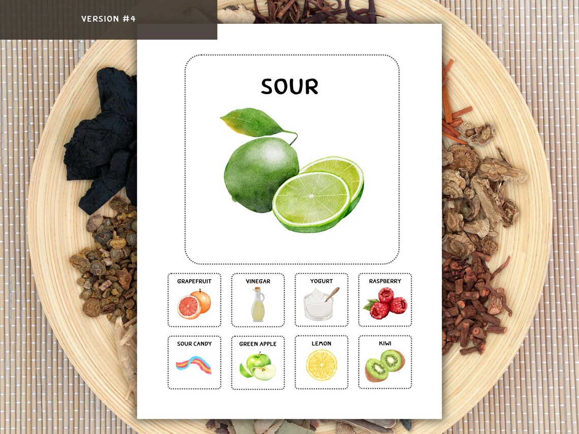Sensory Taste Matching Game Printable: Food Flavor Sorting Cards ...
