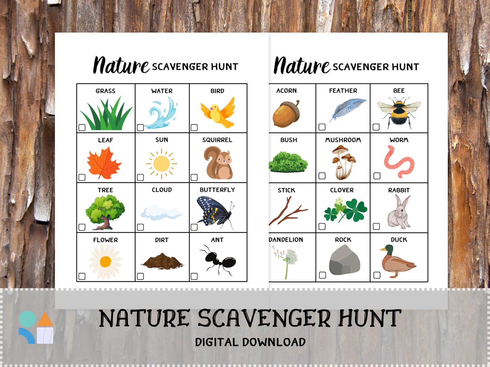 Nature Scavenger Hunt Printable Game for Kids | Educational Outdoor ...
