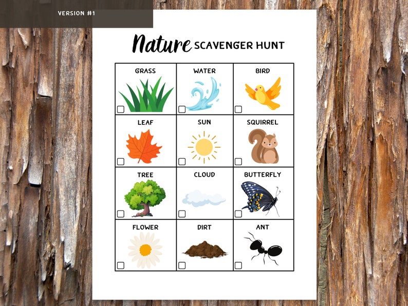 Nature Scavenger Hunt Printable Game for Kids | Educational Outdoor ...