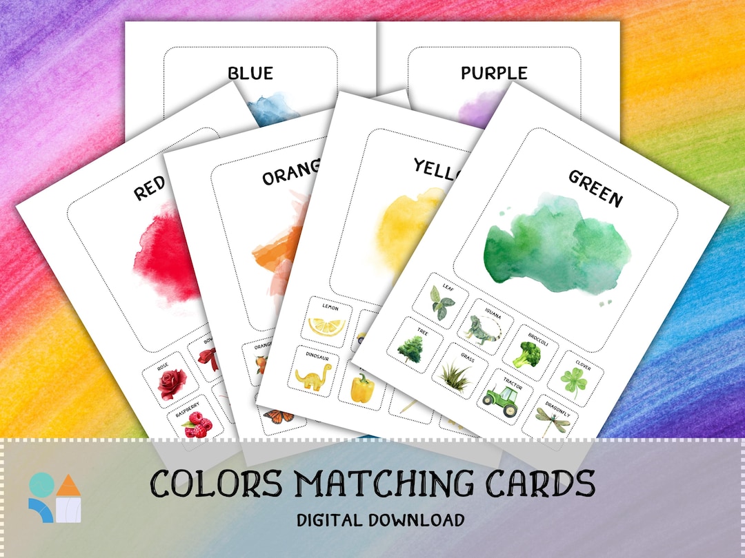 Color Matching Cards | Printable for Toddlers & Preschoolers | Early ...