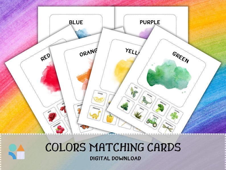 Color Matching Cards | Printable for Toddlers & Preschoolers | Early ...