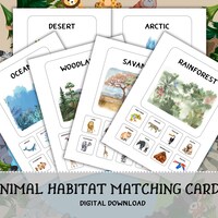 Habitat Matching Cards; Habitat Sorting Activity; Match the Animal to ...