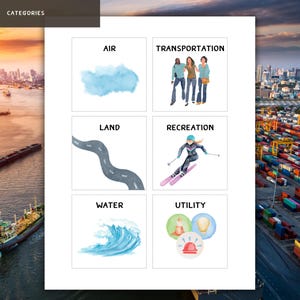 Transportation Sorting Cards Printable: Montessori Vehicle Matching ...