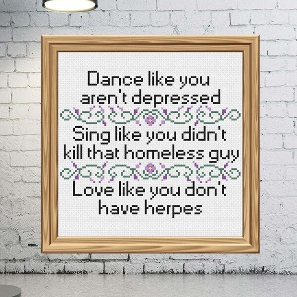 Profane Cross Stitch - Etsy