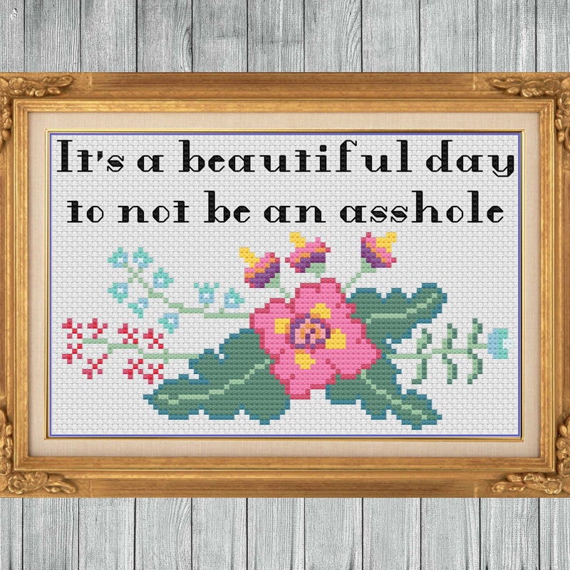 Profane Cross Stitch - Etsy