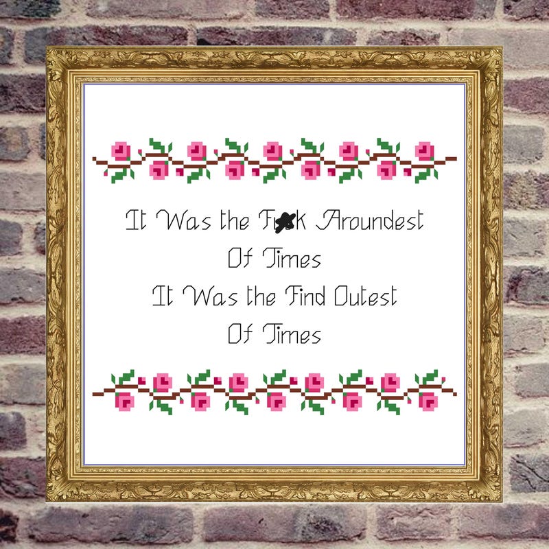 Profane Cross Stitch - Etsy