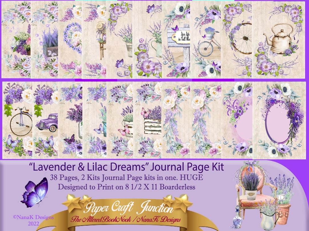 Lavender & Lilac Dreams, JK-1022-1, Digital Journal Kit, Lavender and ...