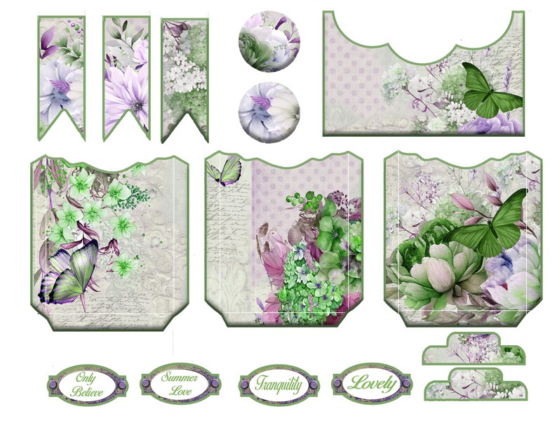 Green Tranquility Elements Kit, Digital Journal Kit 3 - Etsy