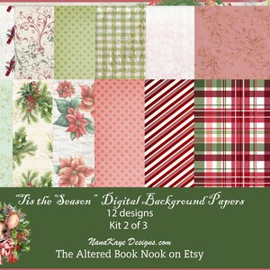 Tis the Season" Background Papers Kit - Etsy