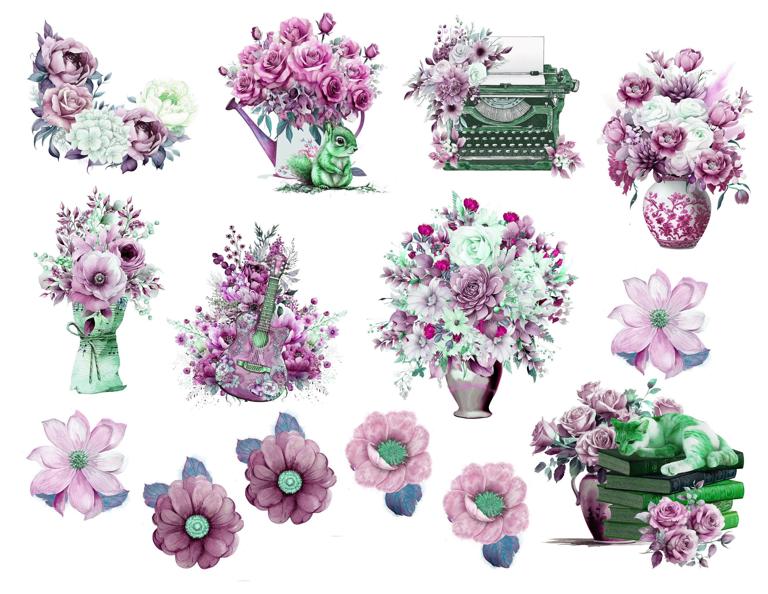 Magenta Tranquility Elements Kits. Kit 3 of 3. Journal Pages - Etsy