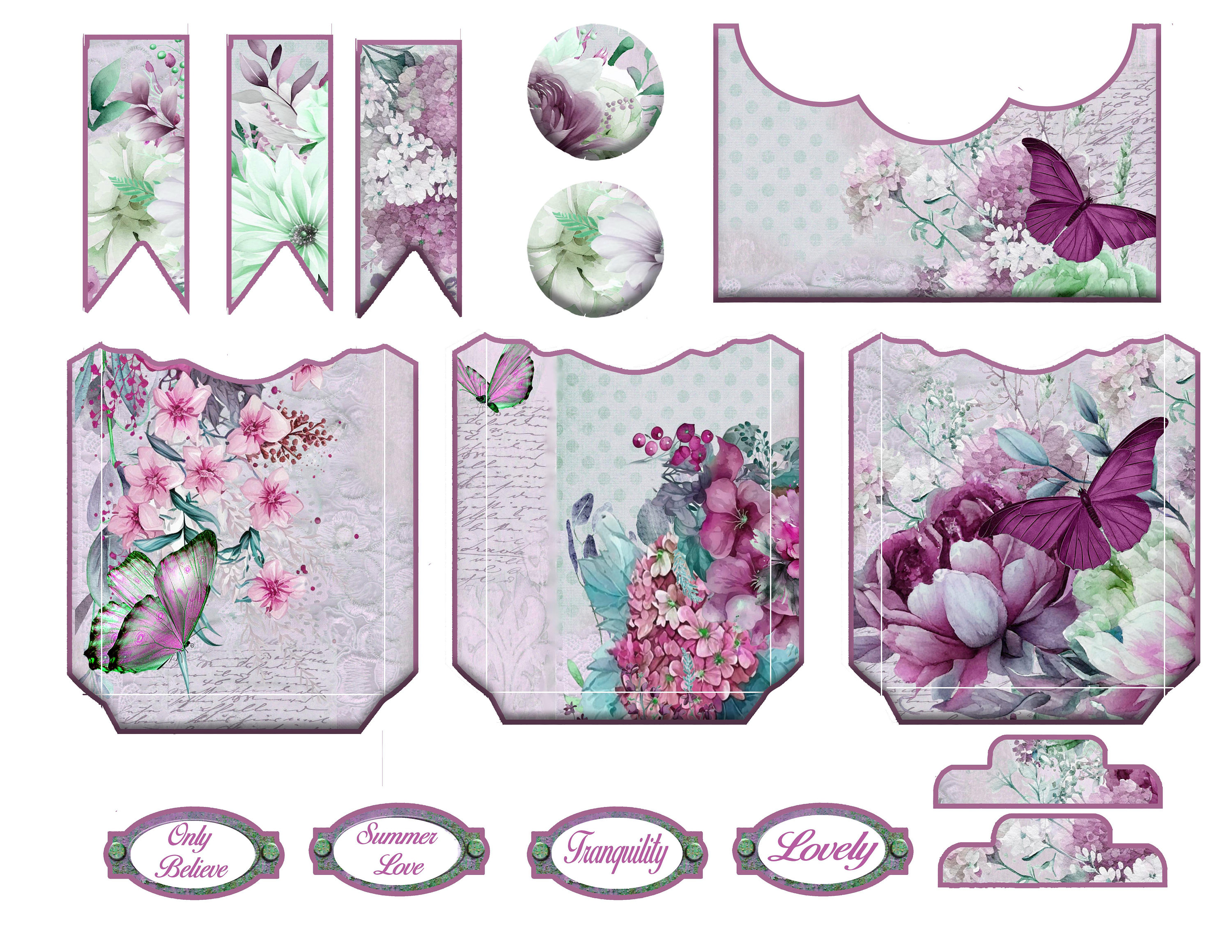 Magenta Tranquility Elements Kits. Kit 3 of 3. Journal Pages - Etsy