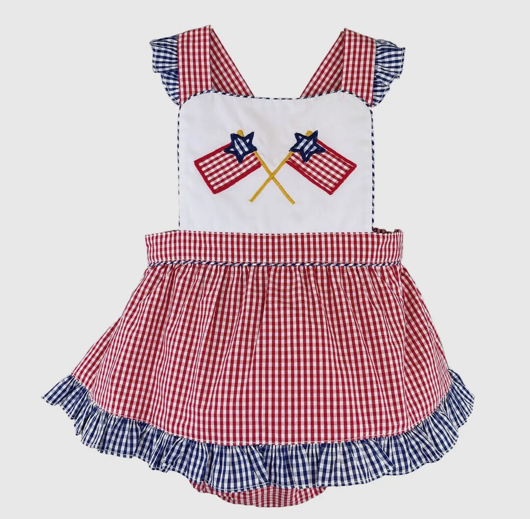 Bubble With Overlay Skirt and Flag Appliques - Etsy