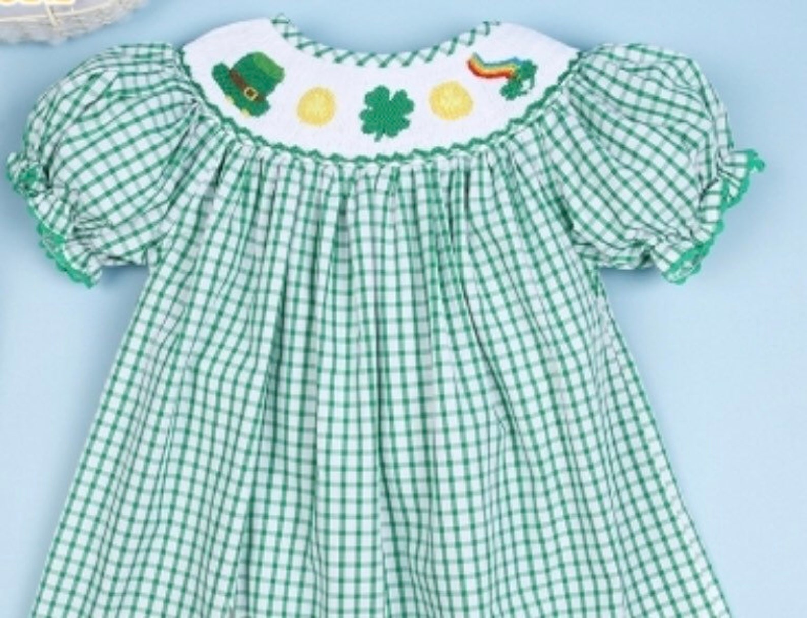 Beautiful St. Patrick Smocked Dress-size Chart Attached With - Etsy