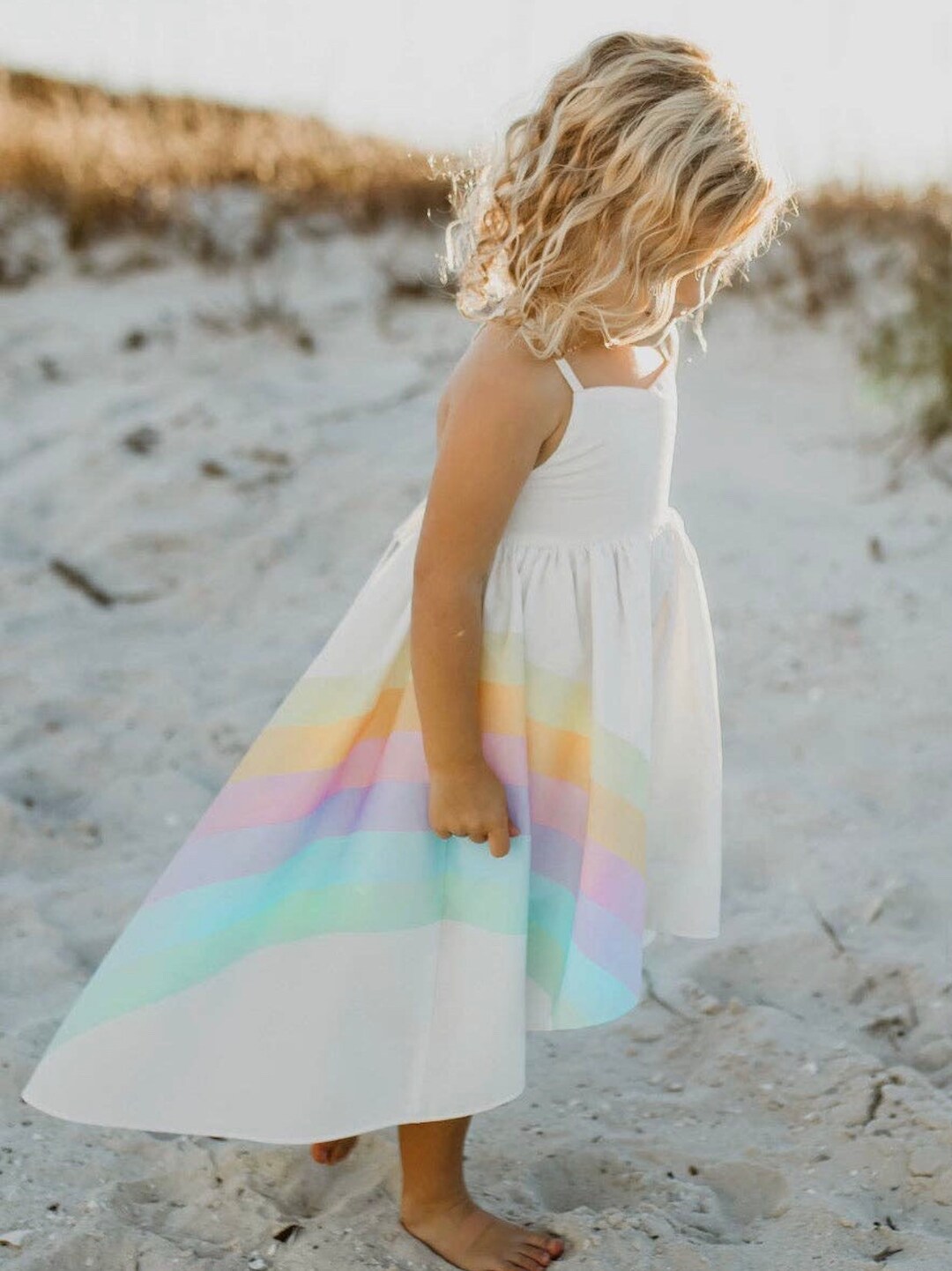 Kids Pastel Hi-lo Frills-spring Summer Dress - Etsy