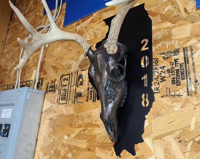 European Deer Mount With State Silhouette - Etsy