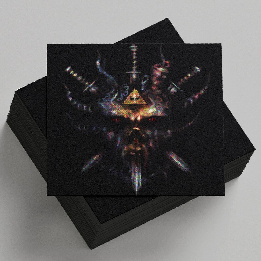 Dark Father - Dark Fantasy Pixel Art Style Print - Etsy