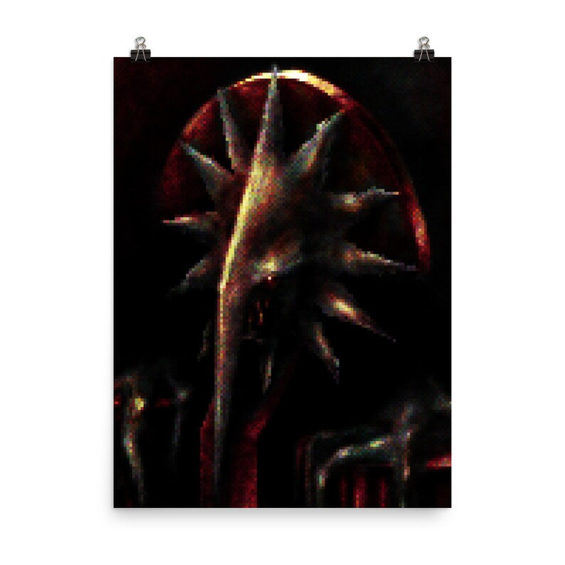 Deimos the Dodecacon - Dark Fantasy Pixel Digital Art Style Print by ...