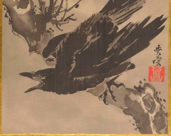 Japanese Raven Print - Etsy