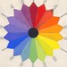 Vintage Color Wheel Scale of Normal Colors and Their Hues Print Poster ...
