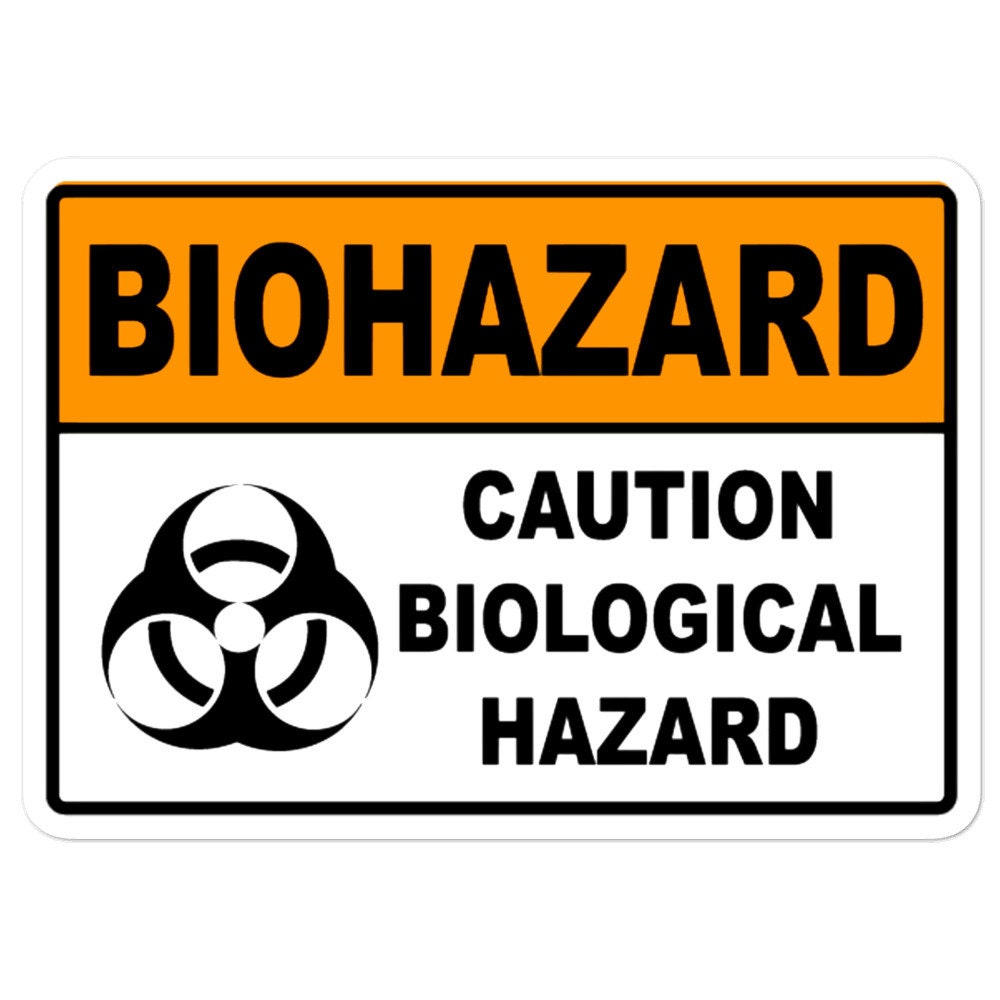 Biohazard Caution Biological Hazard Safety Sign Sticker - Etsy