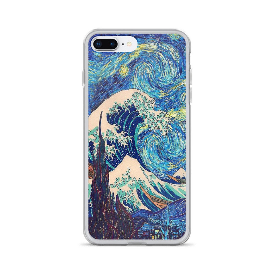The Great Wave Starry Night I Phone Case - Etsy