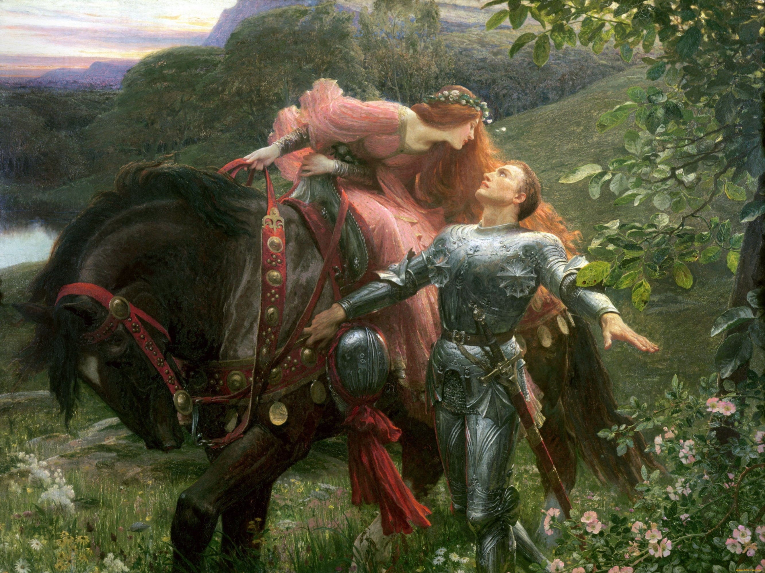 La Belle Dame Sans Merci by Sir Frank Dicksee Print Poster - Etsy