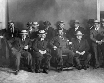 Mafia Commission Meeting Cleveland Ohio 1928 Vintage Photo Sicilian ...