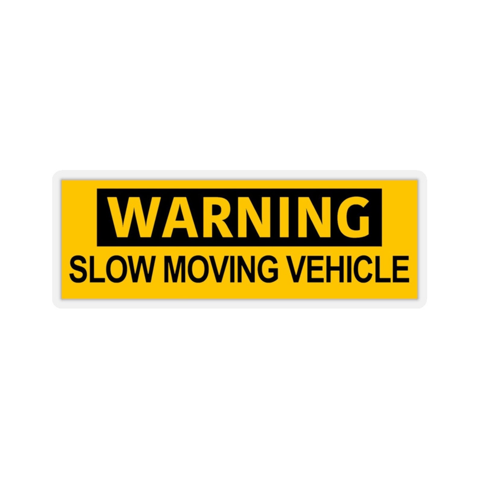 Warning Slow Moving Vehicle Sticker - Etsy