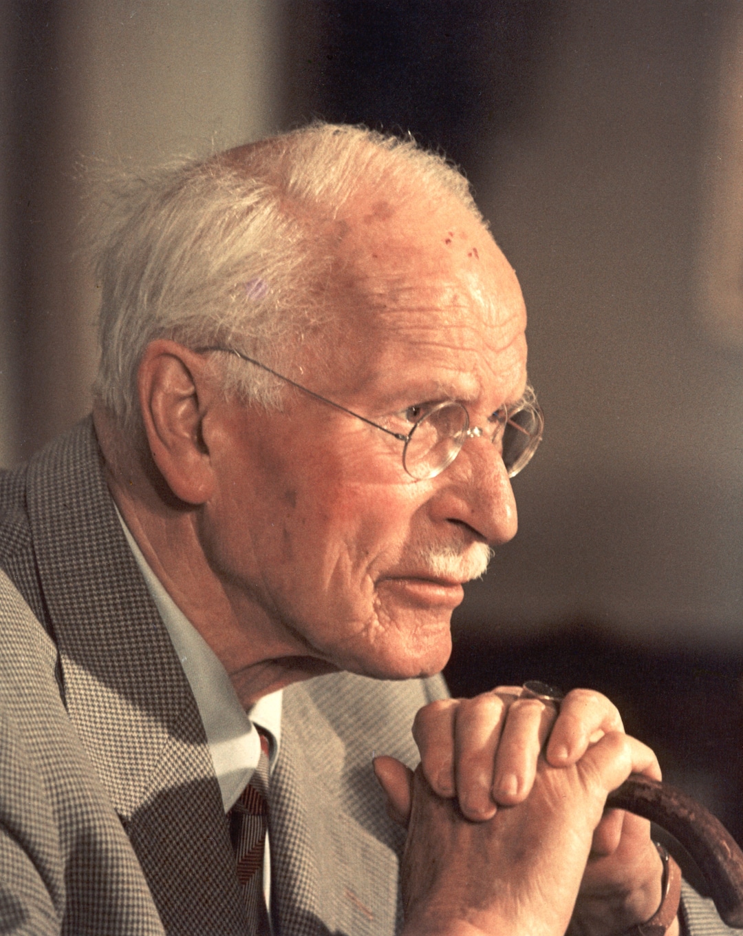 Carl Jung in Color Portrait Swiss Psychiatrist and Psychoanalyst Print ...