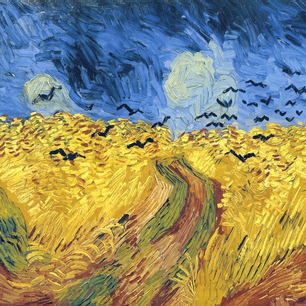 Van Gogh Painting Wheatfield Crows Wall Art - Etsy