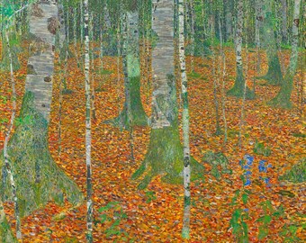 Gustav Klimt Birch Forest - Etsy