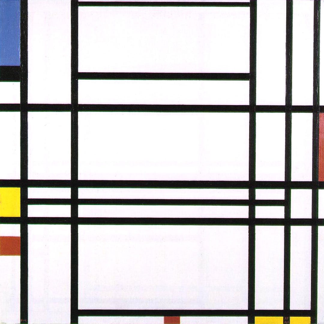 Composition No.10 Piet Mondrian Print Poster - Etsy